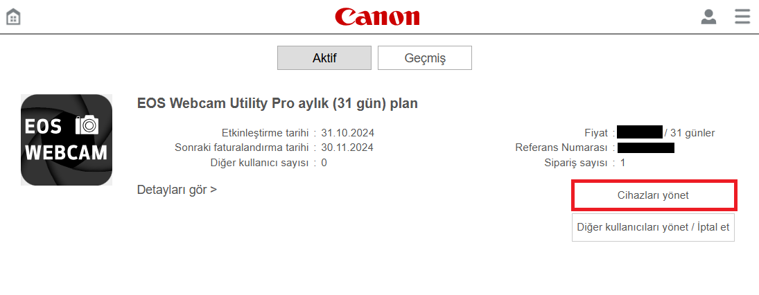 Kılavuz | Canon Imaging App Service Plans